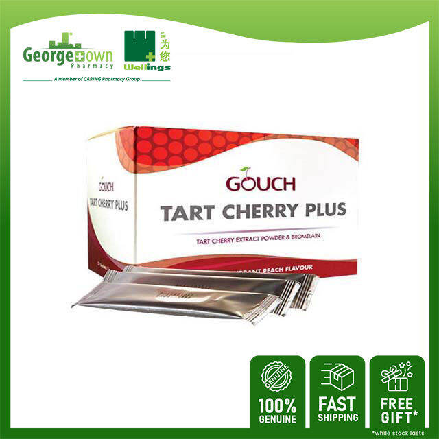 GOUCH TART CHERRY PLUS EXTRACT POWDER & BROMELAIN SACHET 5G X 21S | Lazada