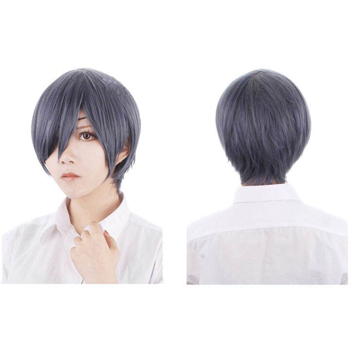 Fashion Gray Butler Cosplay Women Kuroshitsuji Ciel Mix Phantomhive Wig ...