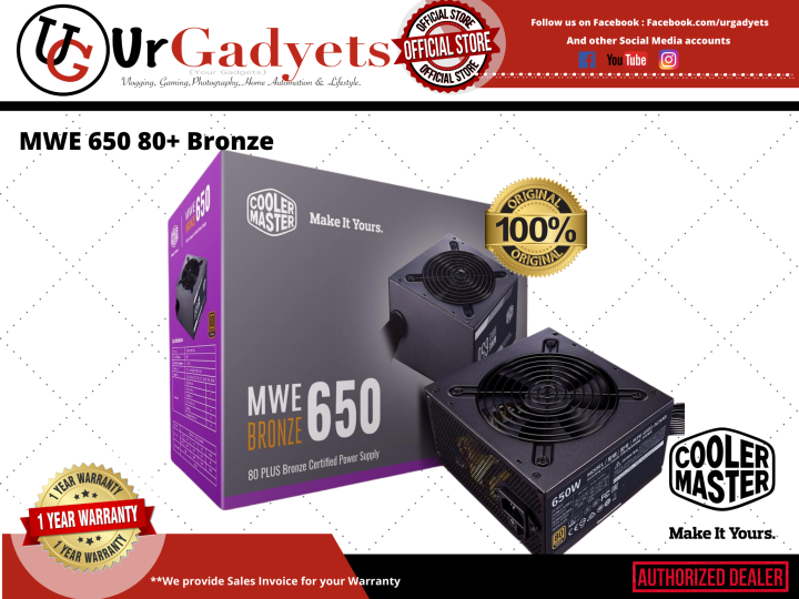 Cooler Master MWE 650W 80+ Bronze I Computer Power Supply PSU 80 plus ...