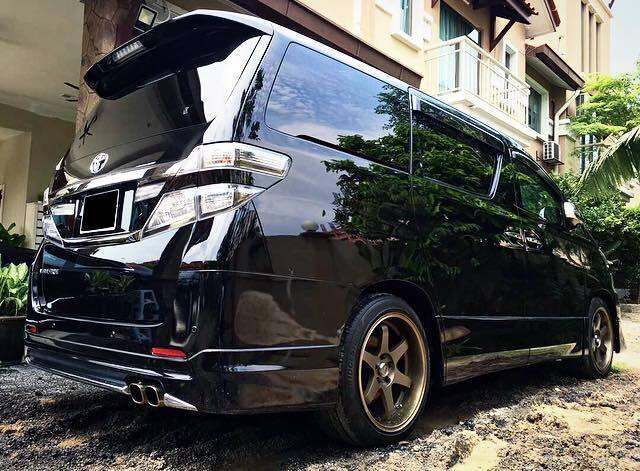 Toyota Vellfire 2012 ANH20 Modellista Rear Skirt With Chrome ( Body Kit ...