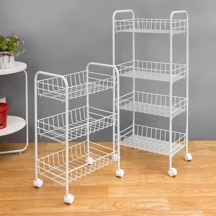 MLA Home Essentials 3 Tier Kitchen Storage Cart with Wheels Kitchenware ...