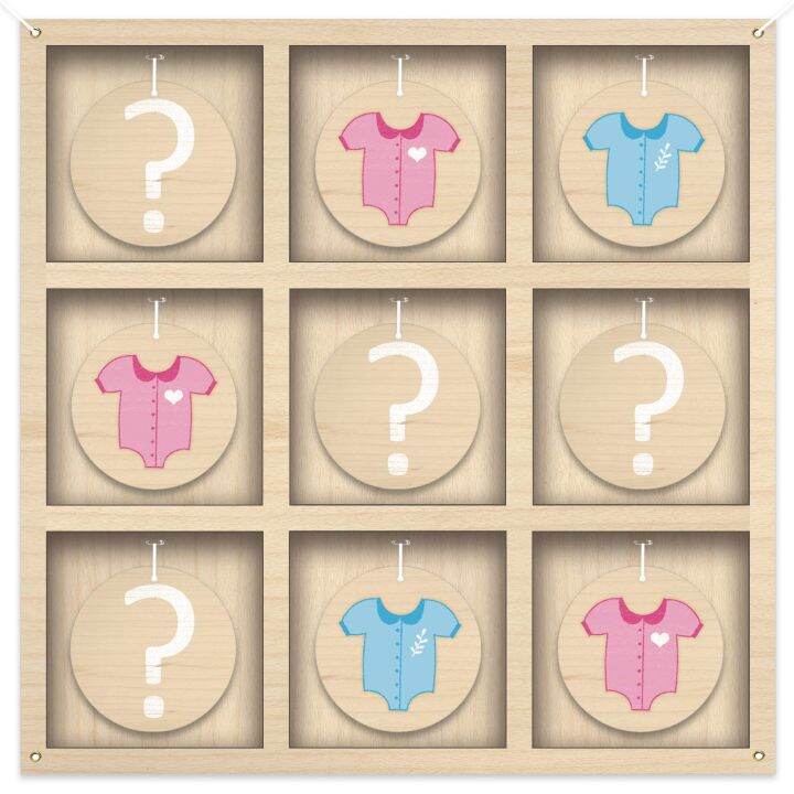 Gender Reveal Tic Tac Toe Board Gamerustic Wooden Gender Reveal Games Tic Tac Toe For He Or She