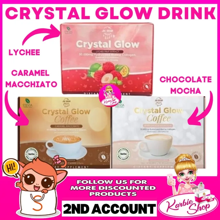 Legit Crystal Glow Drink by JRK Dream 10sachet (Lychee Chocolate Mocha ...