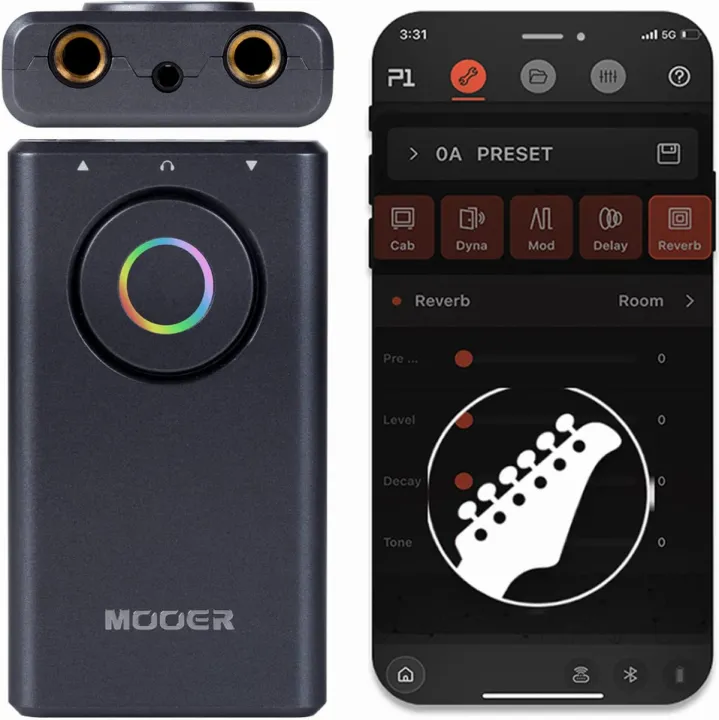 MOOER PRIME P1 Hand-sized Multi Effects Loader Audio Interface with PRIME APP, Customize Presets ...