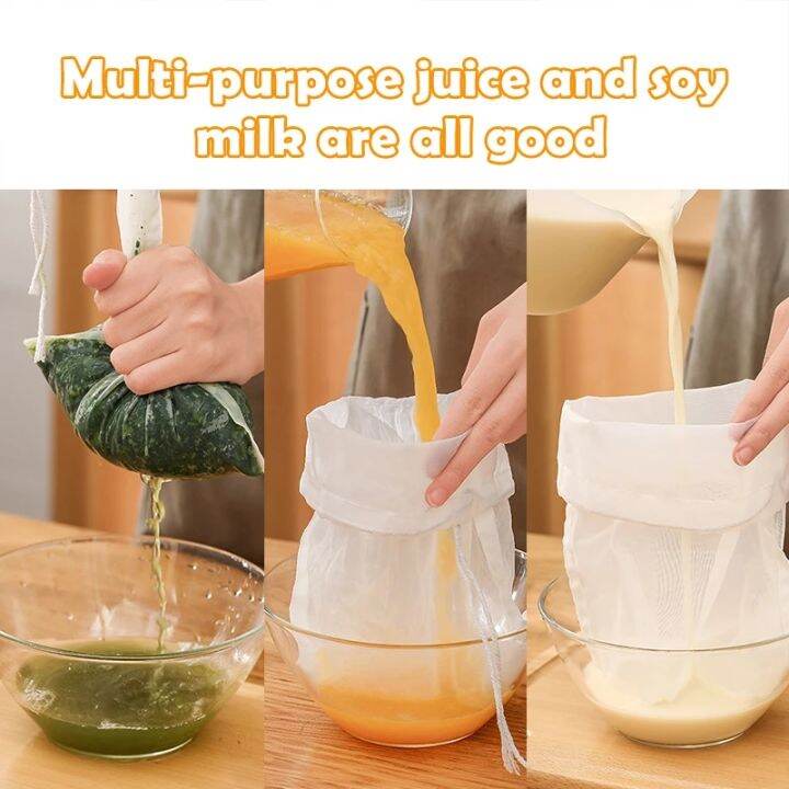 YESPERY Food Grade Nylon Filter Bag Net 100Mesh Tea Coffee Milk ...