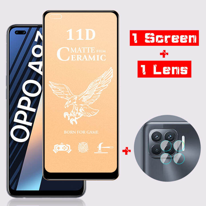 2-In-1 Soft Ceramic Matte Full Tempered Glass + Camera Lens Glass For ...
