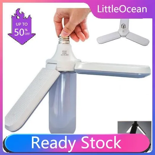 【Ready Stock】LittleOcean 45W 6500K AC170-265V Foldable Fan Blade LED ...