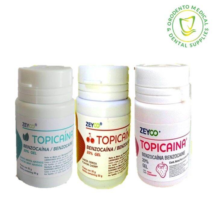 Zeyco Benzocaine Topicaina Gel Strawberry Mint and Cherry 30 Grams ...