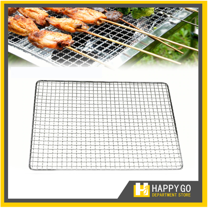 Stainless Steel Grill Mesh Net Pan For Barbecue BBQ Fish Meat 25*40cm ...