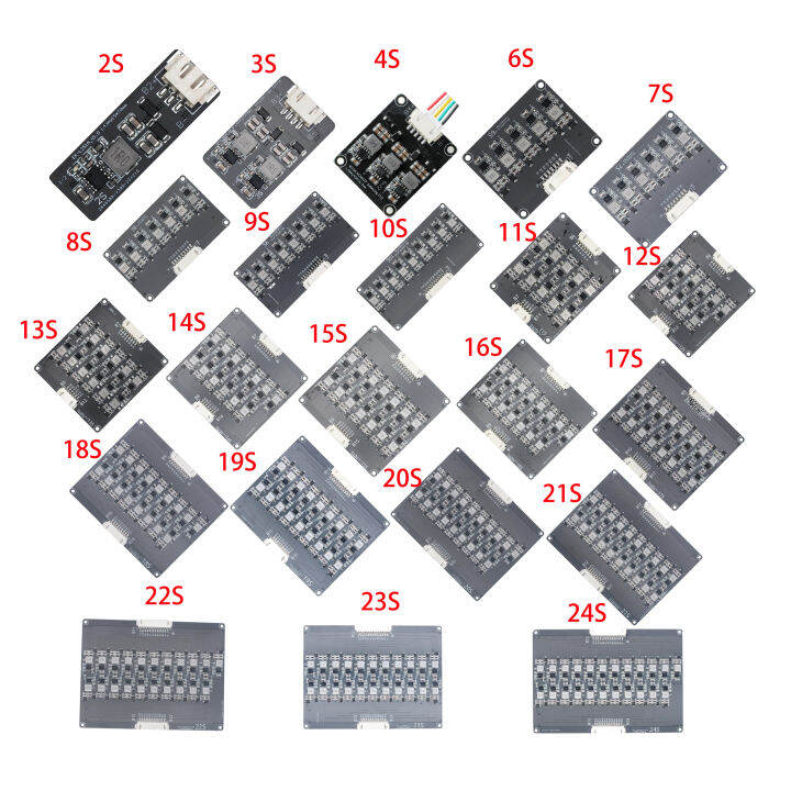 1A 2S to 24S Li-ion Lithium Lifepo4 Battery Inductor Active Balancer Equalizer 3S 4S 7S 8S 10S ...