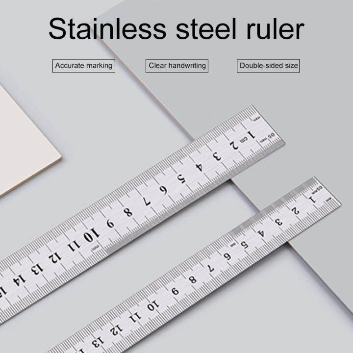 Xinder Stationary School Supplies Metal Double-sided Scale Stainless ...