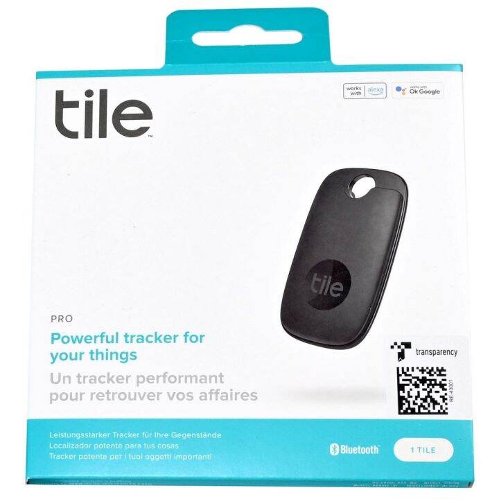 Tile Pro (2022) 1-Pack ( Black ) Bluetooth Tracker RE-43001 - Range ...