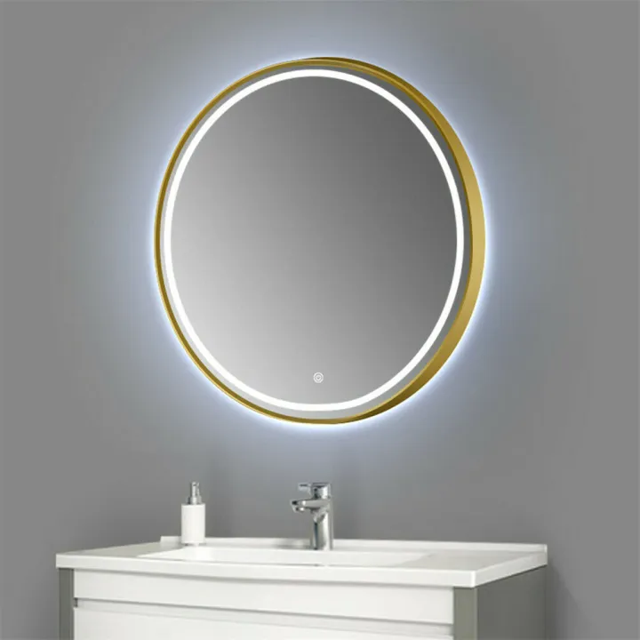 Vanity Mirror Led light With Gold Frame / Bathroom or Bed mirror with ...