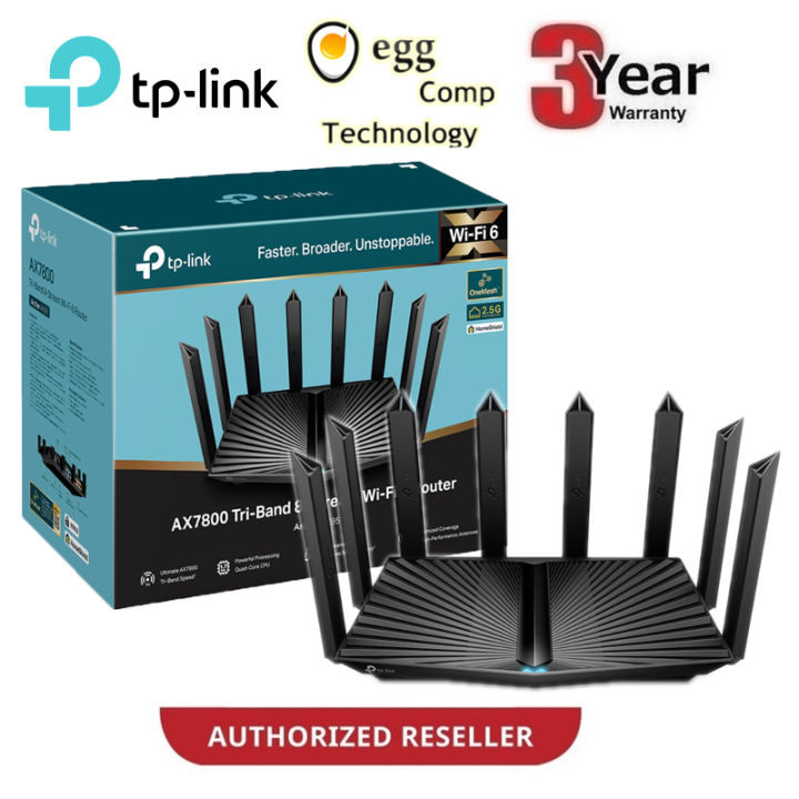 TP-Link Archer AX95 AX7800 Tri-Band 8-Stream Wi-Fi 6 OneMesh Router ...