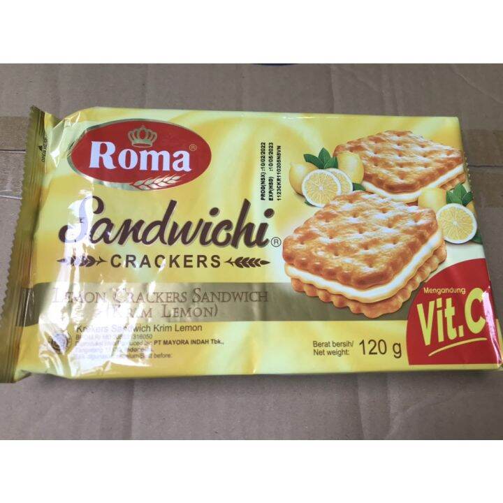 Bánh Quy Roma Nhân Kem Chanh Lemon Crackers Sandwich (Gói 120g) | Lazada.vn