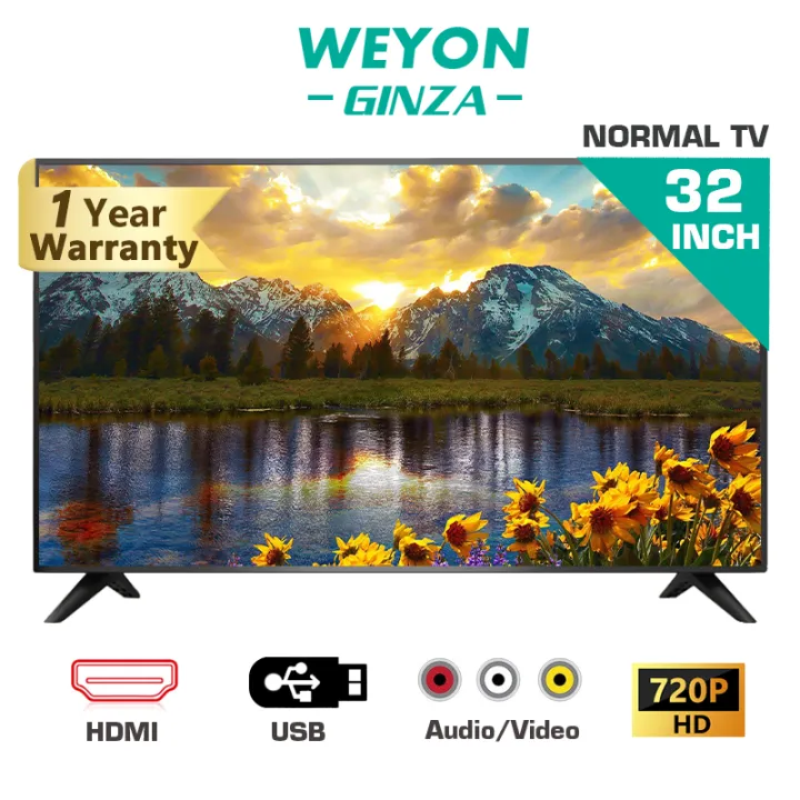 GINZA 32 inch TV 24 inch TV Led TV Ultra-Thin Multi-port TV Flat Screen On Sale HDMI AV VGA USB ...