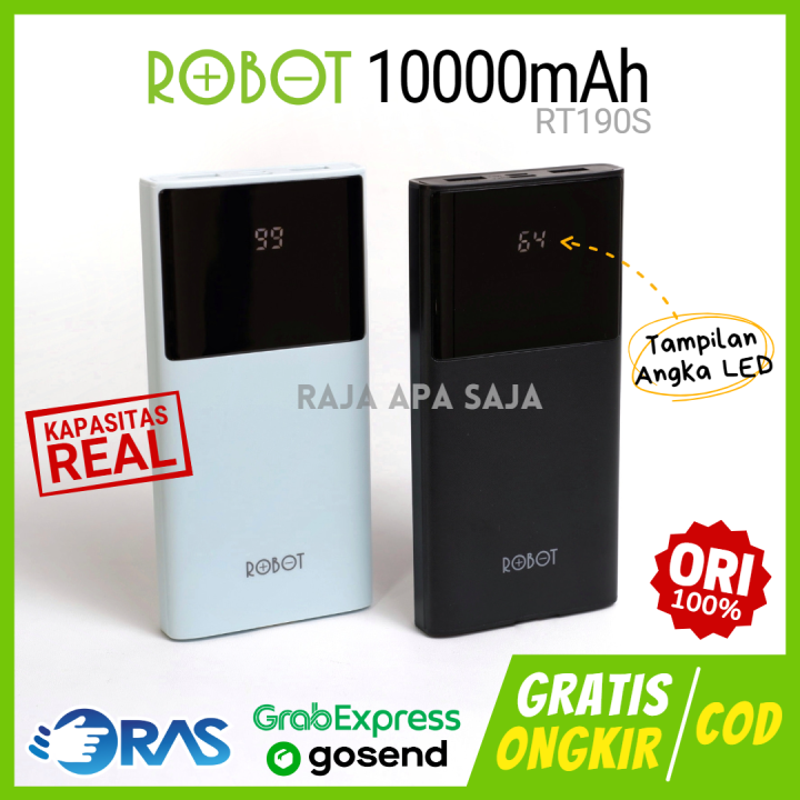 Powerbank ROBOT 10000 mAh Fast Charging 2A - Pawerbeng Pawerbank Power ...