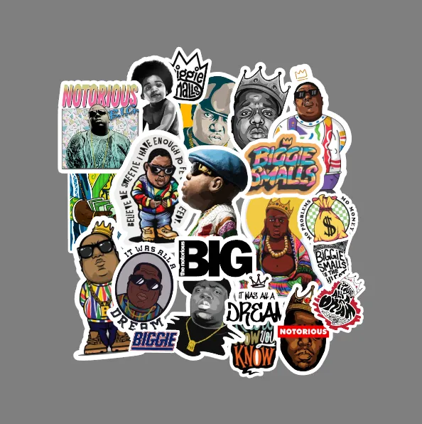 The Notorious B.I.G. (Biggie Smalls) Sticker Pack - Waterproof ...