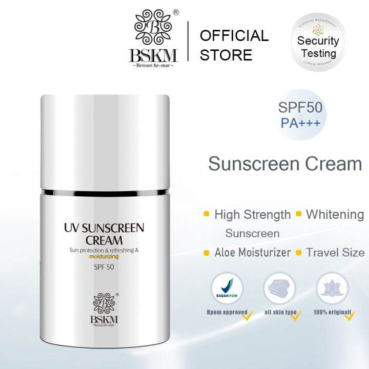 BSKM Sunscreen Spf50 for Face and Body UV Sun Screen Cream Whitening ...