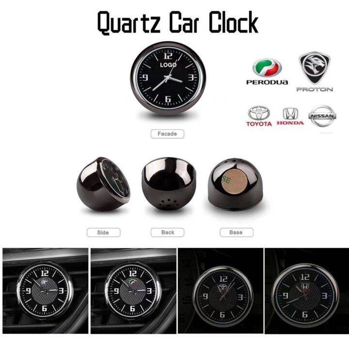 Universal Car Mini Luminous Interior Quartz Clock Proton Perodua Toyota ...