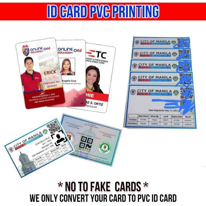 PVC ID PRINTING - ANY KIND OF ID'S | Lazada PH