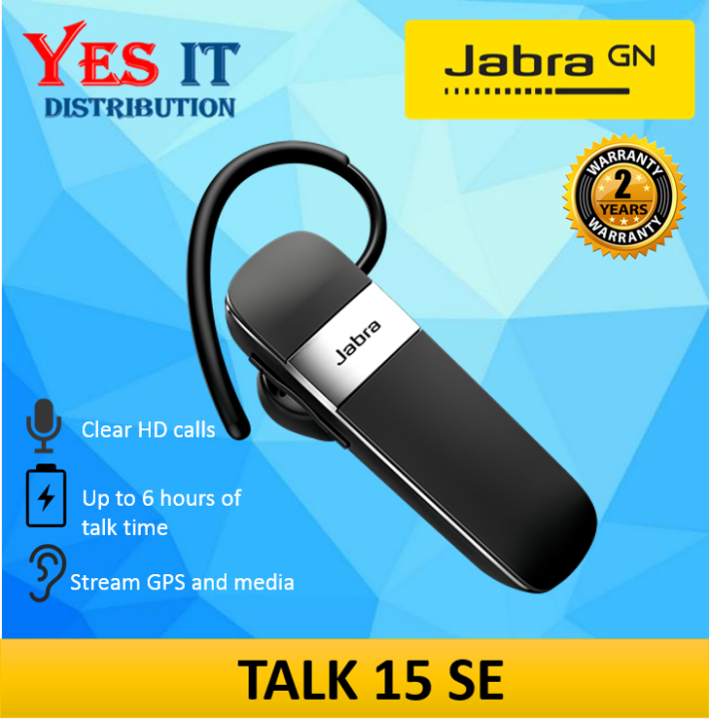 Jabra Talk 15 / 25 SE MONO Bluetooth Headphone Black (2022 Model) - For ...