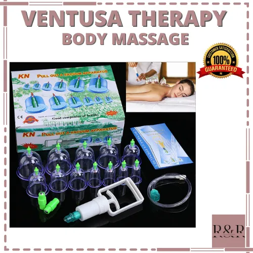 Ventusa Therapy Body Relaxation Massage Set Vacuum Suction 12 Cups Sets ...