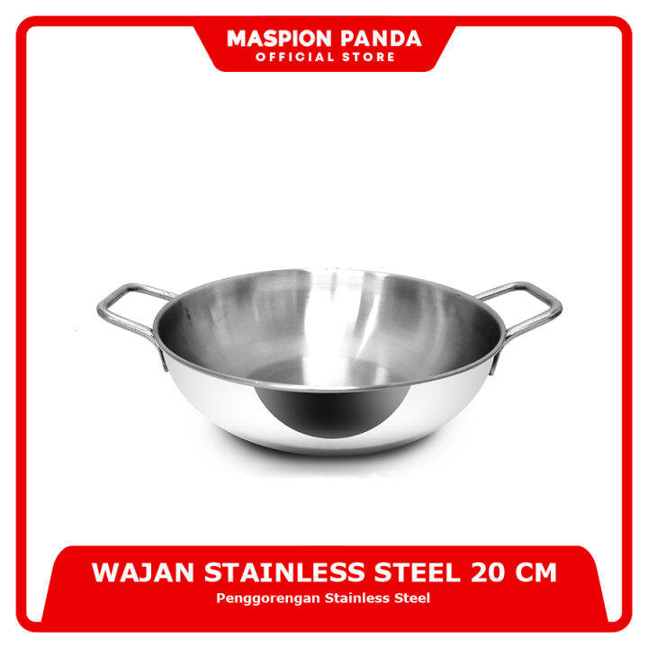 Maspion Panda Wajan 20 cm - Wok Penggorengan Stainless Steel | Lazada ...