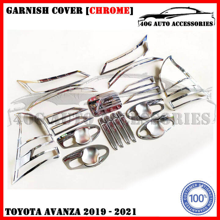 TOYOTA AVANZA 2019 - 2021 COMBO SET GARNISH COVER CHROME WITH FREE ...