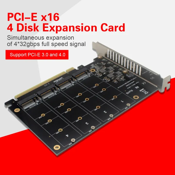 PCI-E Signal Split Array Card PH44 NVME 4 Disk Array Card Supports SSD/M.2 PCI-E Device Of M.2 ...