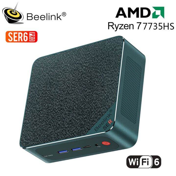 Beelink SER6 Pro 7735HS AMD Ryzen 7 WiFi6 Windows 11 Mini PC DDR4 32GB 500GB LAN 2.5G BT5.2 ...