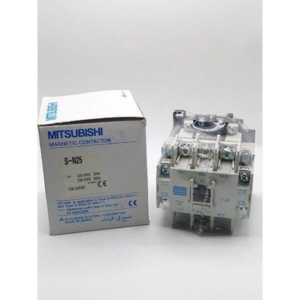 Magnetic Contactor S-N25 SN25 220VAC Mitsubishi 24vac 380vac .ow | Lazada.co.th