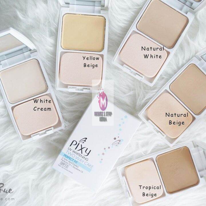 Pixy Two Way Cake UV Whitening SPF15 100% ORIGINAL (natural beige/natural white/tropicab beige ...