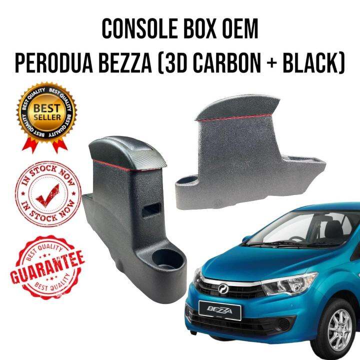 CONSOLE BOX OEM PERODUA BEZZA (3-D BOX) (BLACK) | Lazada