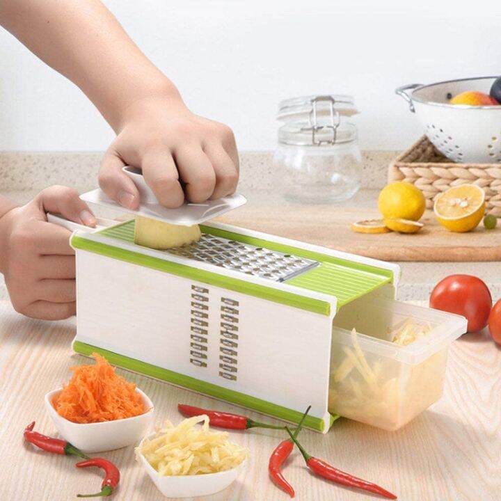 Riley MNL - Multi-Functional 5 in 1 Box Grater | Cutter, Peeler, Food ...