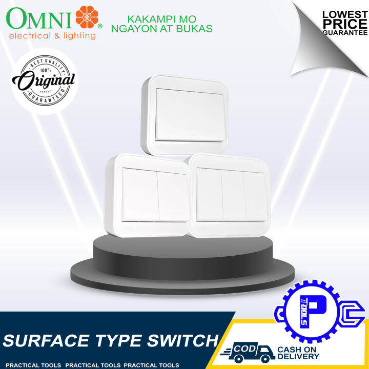 OMNI Surface Type Switch Gang 10A WSS-201, WSS-202 & WSS-203 | Lazada PH