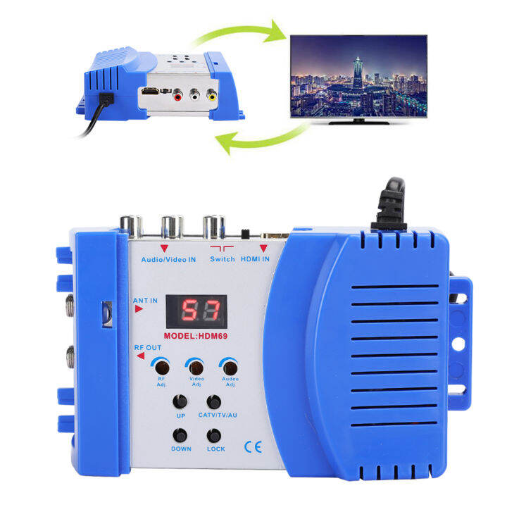 Portable Modulator Digital HDMI Modulator PAL Output VHF / UHF Plug and ...