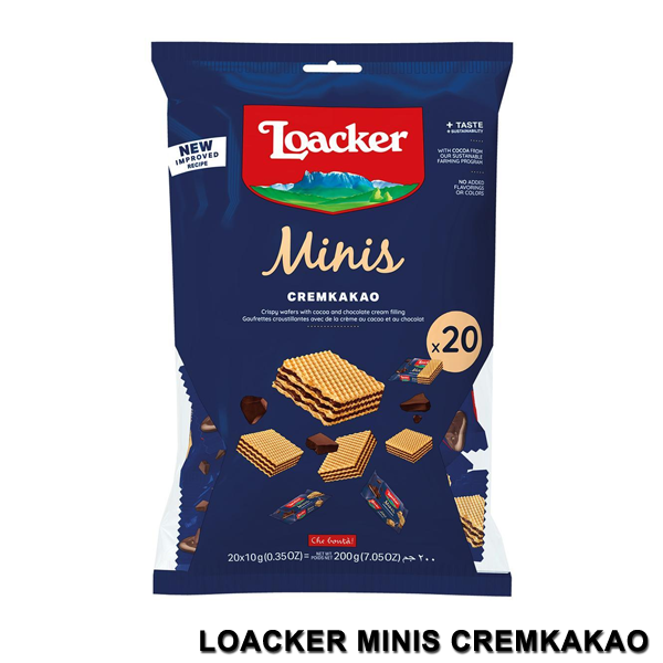 Loacker Minis Cremkakao (10g x 20s) | Mini Size Wafers | Lazada