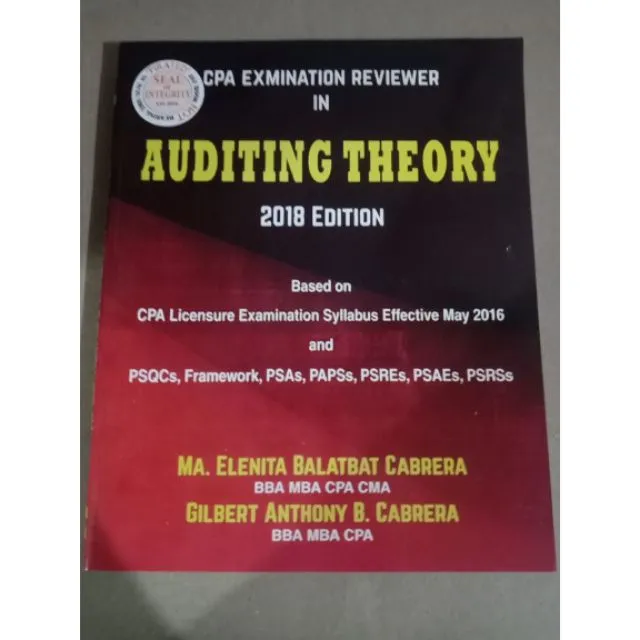 AUDITING THEORY 2018 BY CABRERA | Lazada PH