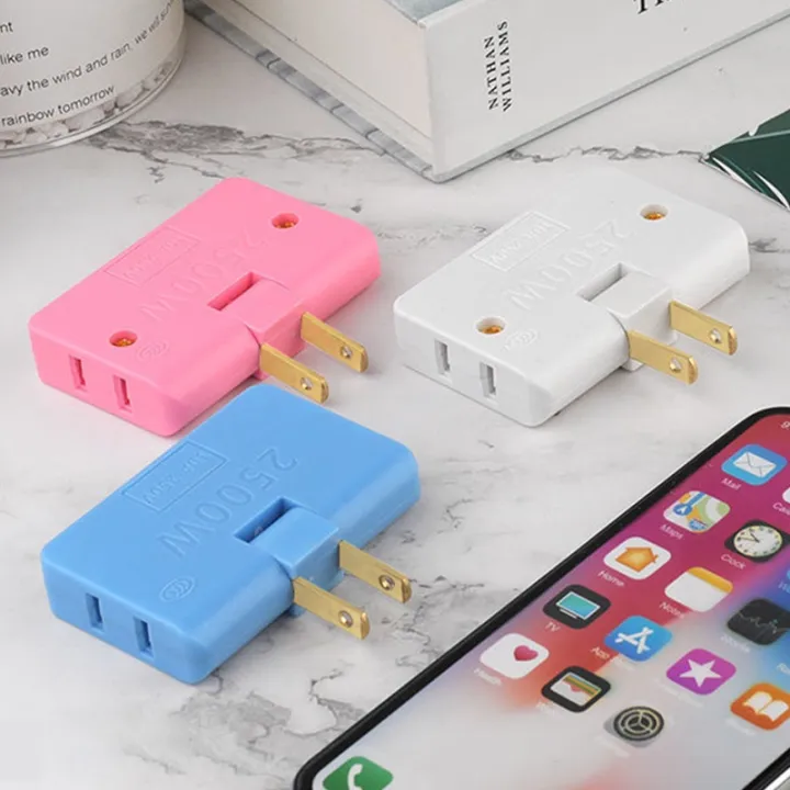 Rotatable Socket Converter One In Three 180 Degree Extension Plug Multi ...