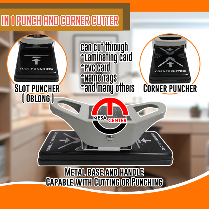 2 In 1 Puncher - Corner And Slot (Oblong) pvc card Punch | Lazada PH