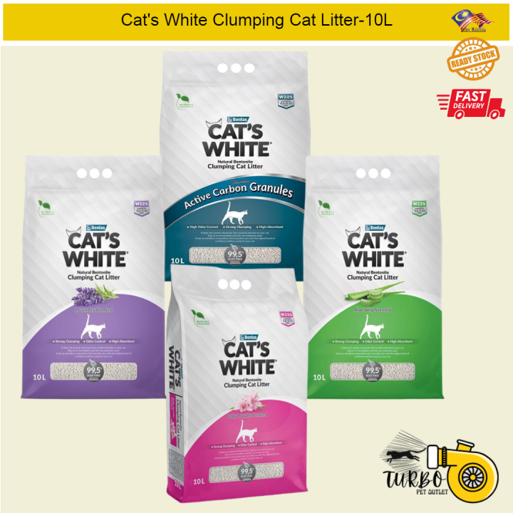 Cat's White Natural Bentonite Clumping Cat Litter-10L | Lazada