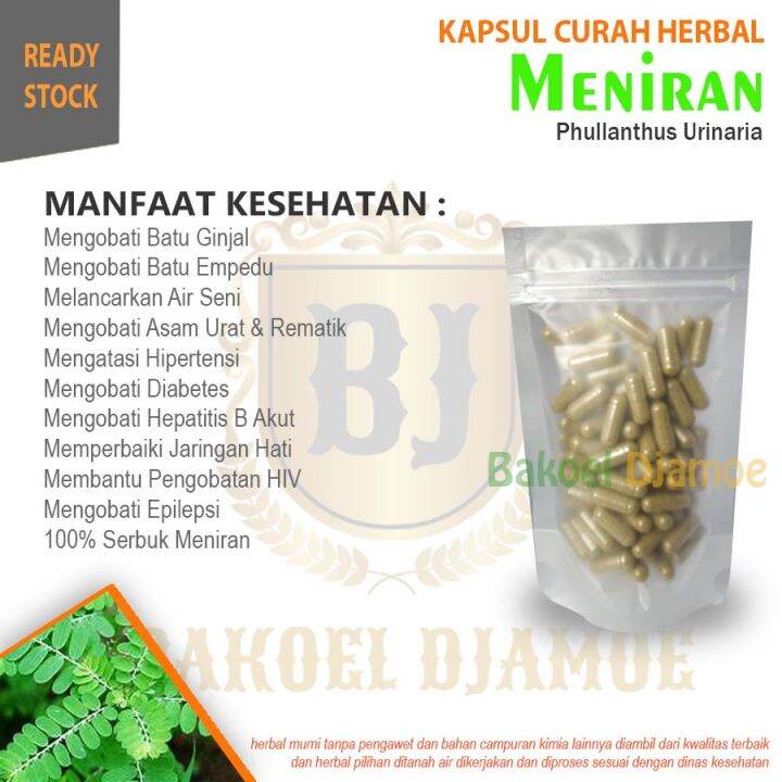 KAPSUL HERBAL MENIRAN Kapsul Curah Herbal Mengobati Batu Ginjal Empedu ...