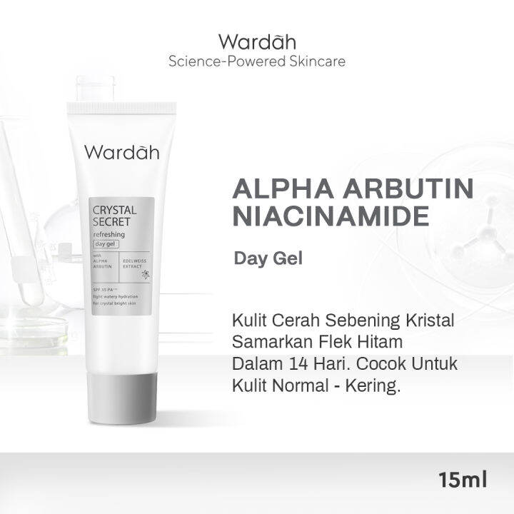 Wardah Crystal Secret Refreshing Day Gel 15ML l Day Gel with UVA/UVB ...