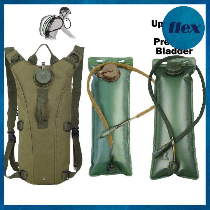 Flex 3L Tactical Hydration Backpack Packs +Upgrade to Premium Bladder ...