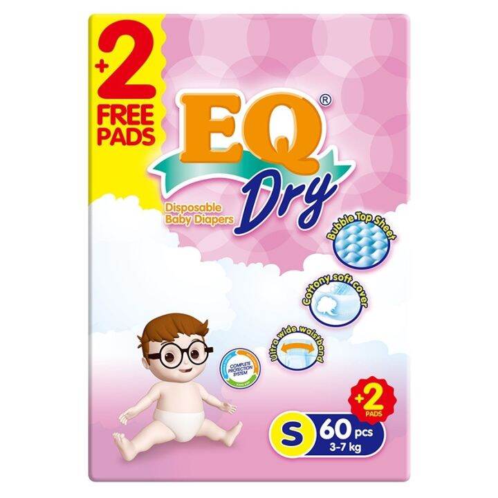 EQ Dry Jumbo Pack Small 60's - Tape Baby Diapers | Lazada PH