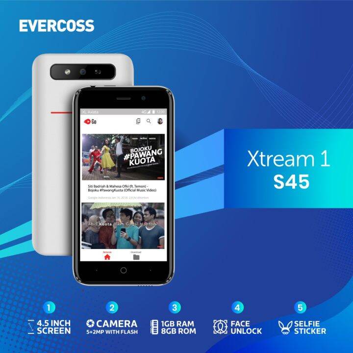 EVERCOSS XTREAM S45 4G DUAL GSM+WIFI Smartphone | Lazada Indonesia