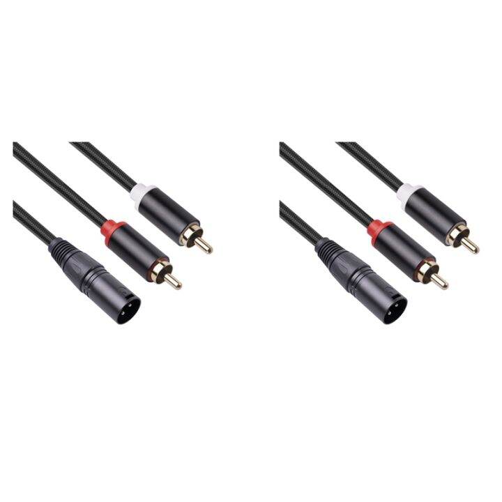 XLR To Dual RCA Audio Cable A1 XLR Male 3 Pin To Dual RCA Male Plug ...