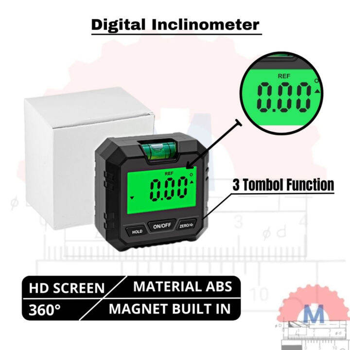 Inclinometer Digital alat ukur kemiringan sudut buble Level box / Pengukur sudut Digital ...