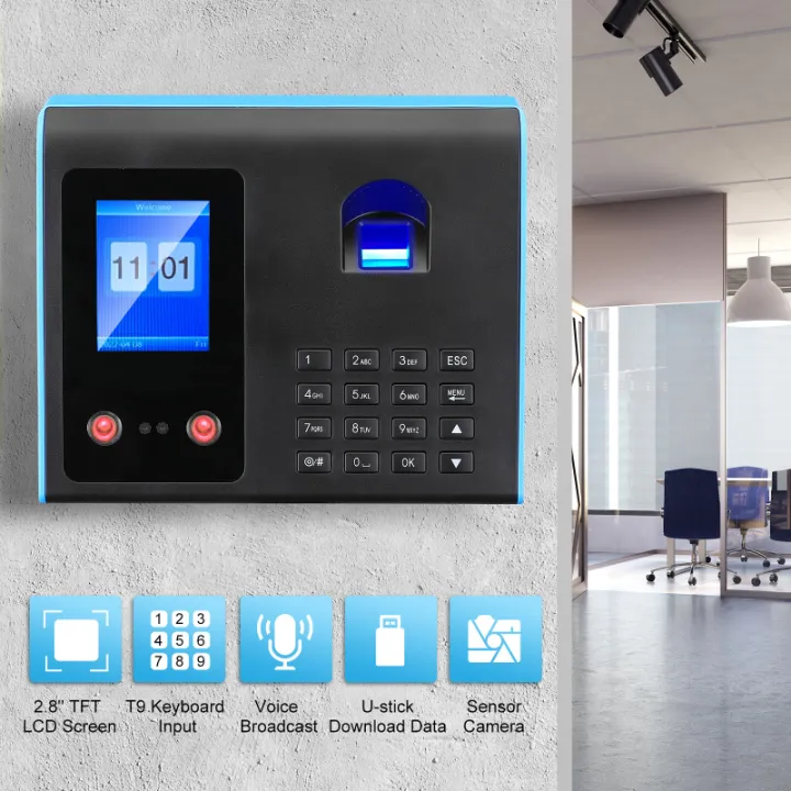 FA01 Fingerprint Attendance Machine, 3in1 Business Fingerprint Scanners ...
